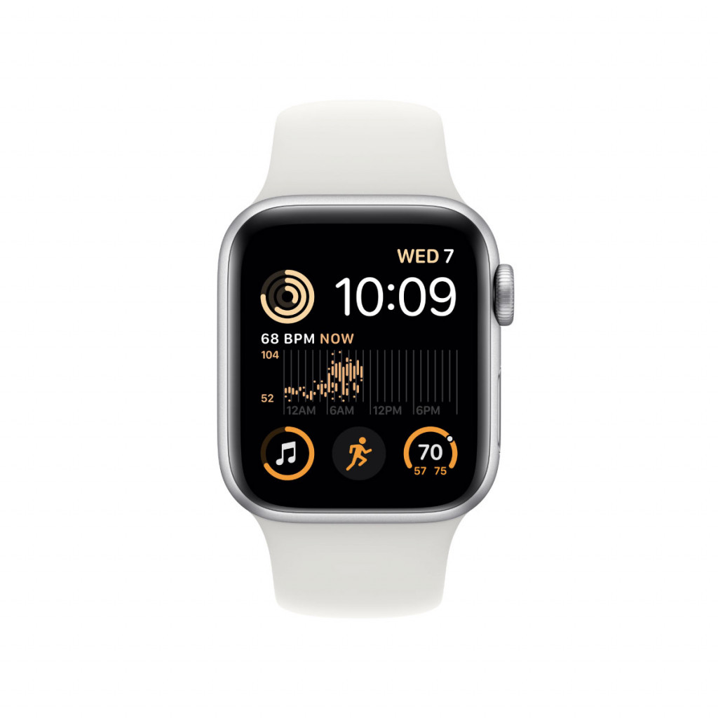Apple Watch Series SE (2. gen) GPS 40 mm - Aluminium i Sølv med Hvit ...